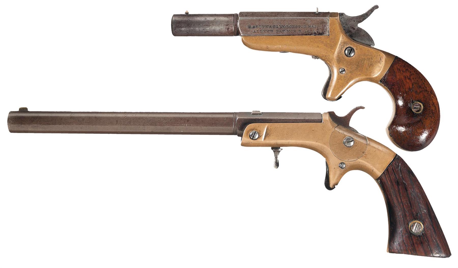 Two Antique American Single Shot Pistols | Rock Island Auction