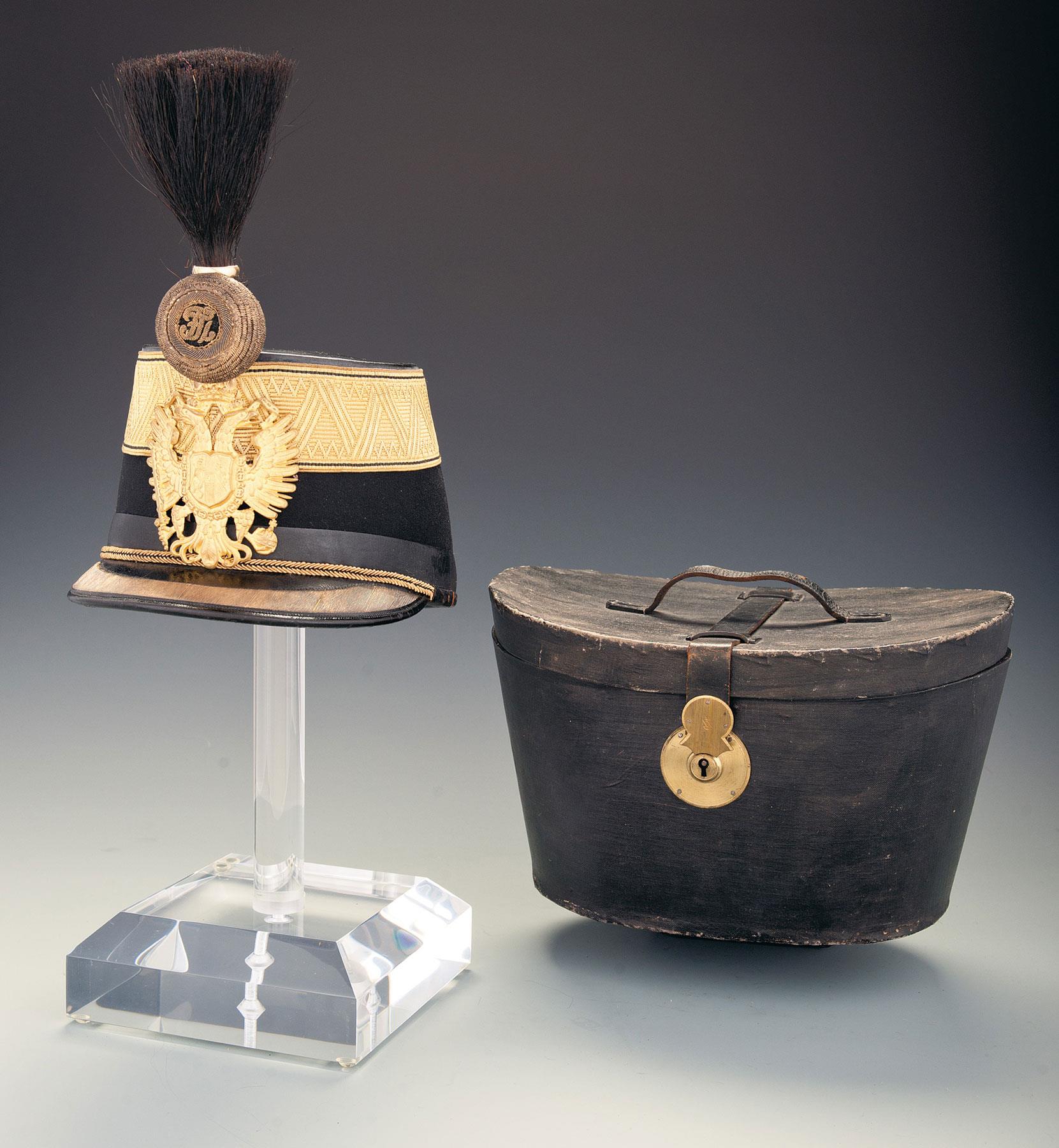 Austrian Cavalry Officer's Shako with Hat Box | Rock Island Auction