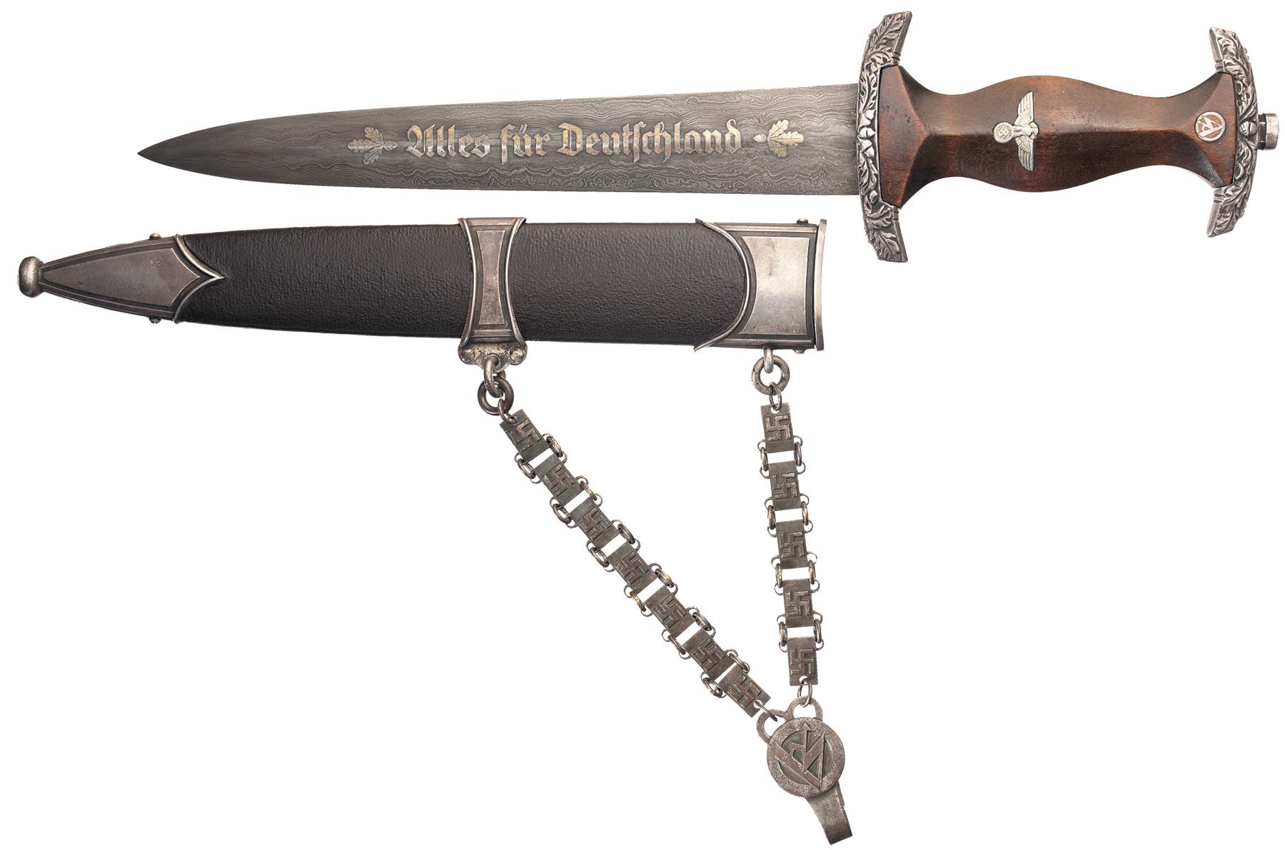 Extraordinary SA High Leaders Damascus Blade Honor Dagger With S Rock extraordinary-sa-high-leaders-damascus-blade-honor-dagger-with-s-rock