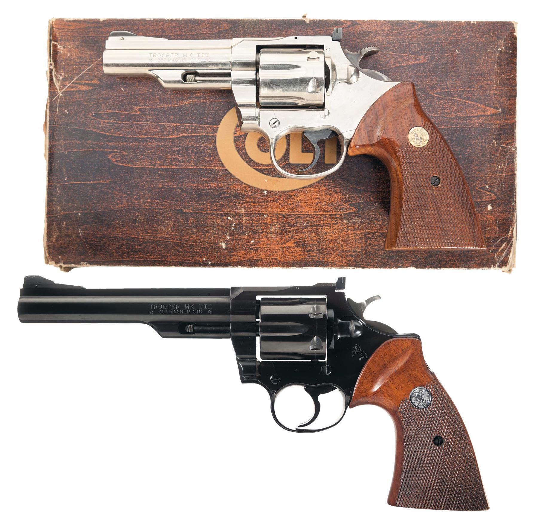 Two Colt Trooper MK III DA Revolvers | Rock Island Auction