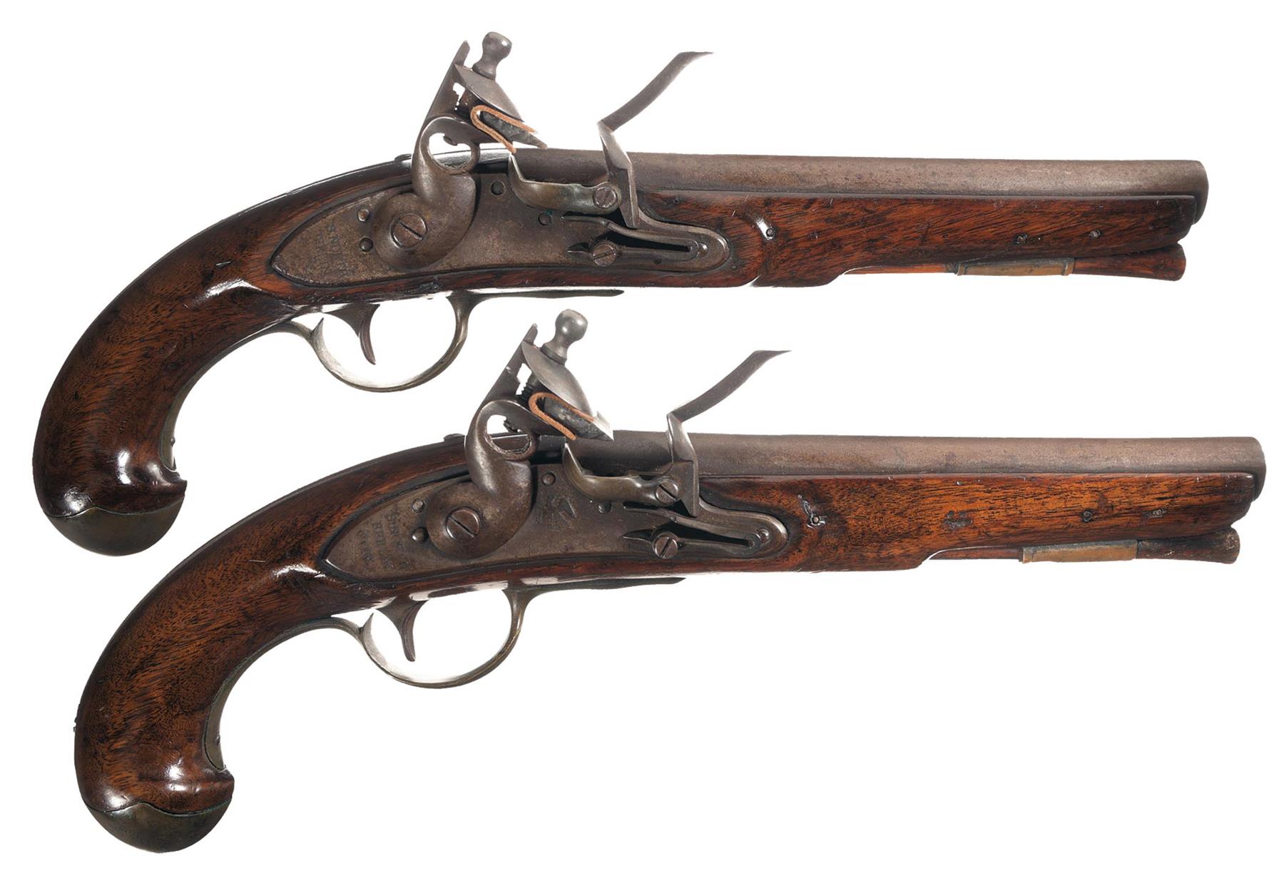 Pair of Simeon North Model 1808 Navy Flintlock Pistol | Rock Island Auction