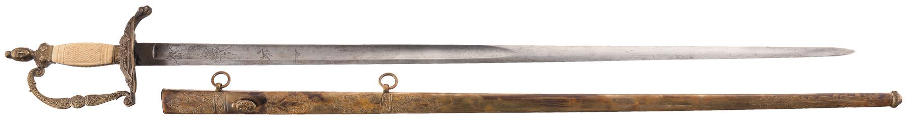 Horstmann & Sons Artillery Officer's Sword with Scabbard | Rock Island ...