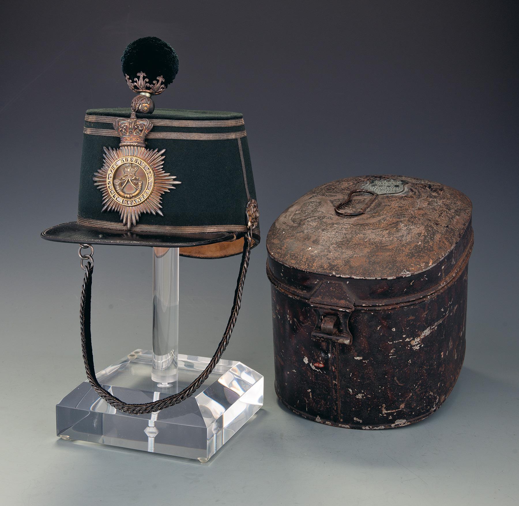 The Queen's Own Light Infantry Shako with Storage Tin | Rock Island Auction