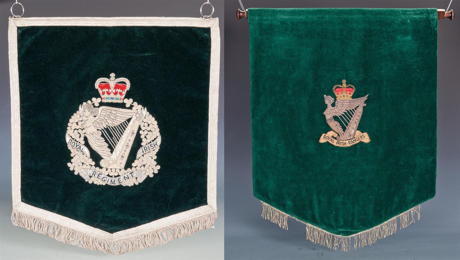 Collector's Lot of Two Irish Regimental Banners | Rock Island Auction