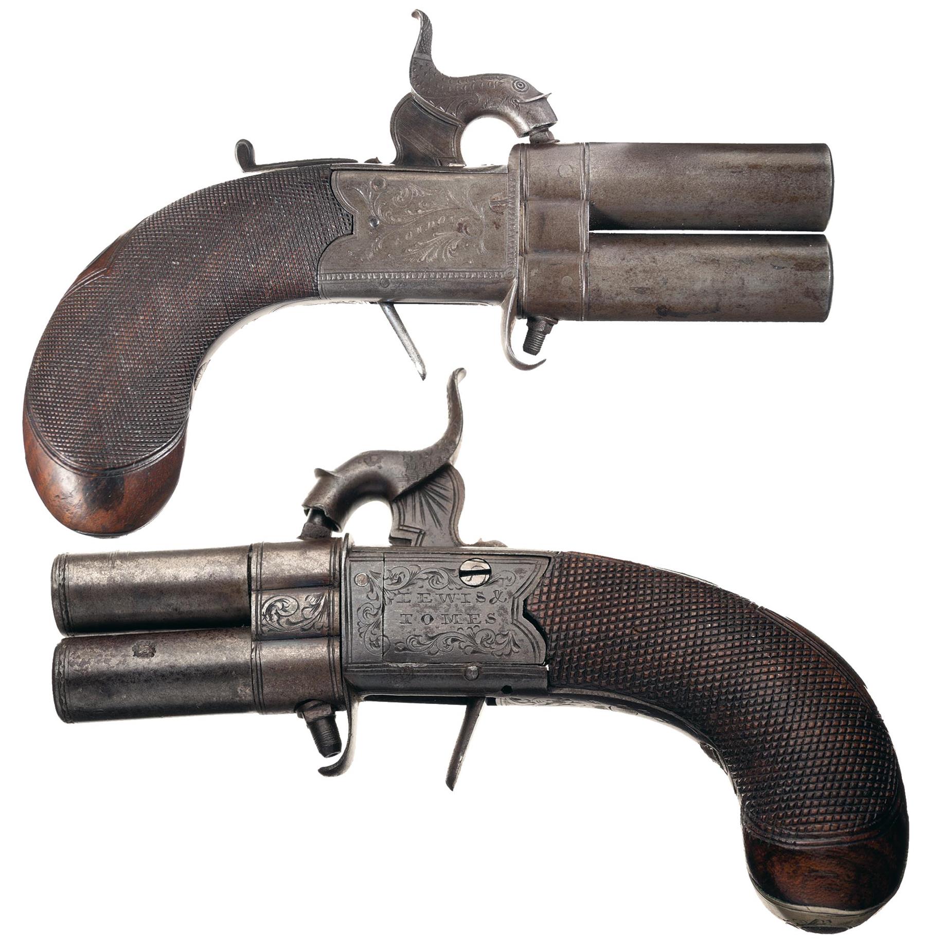 Two English Percussion Pistols | Rock Island Auction