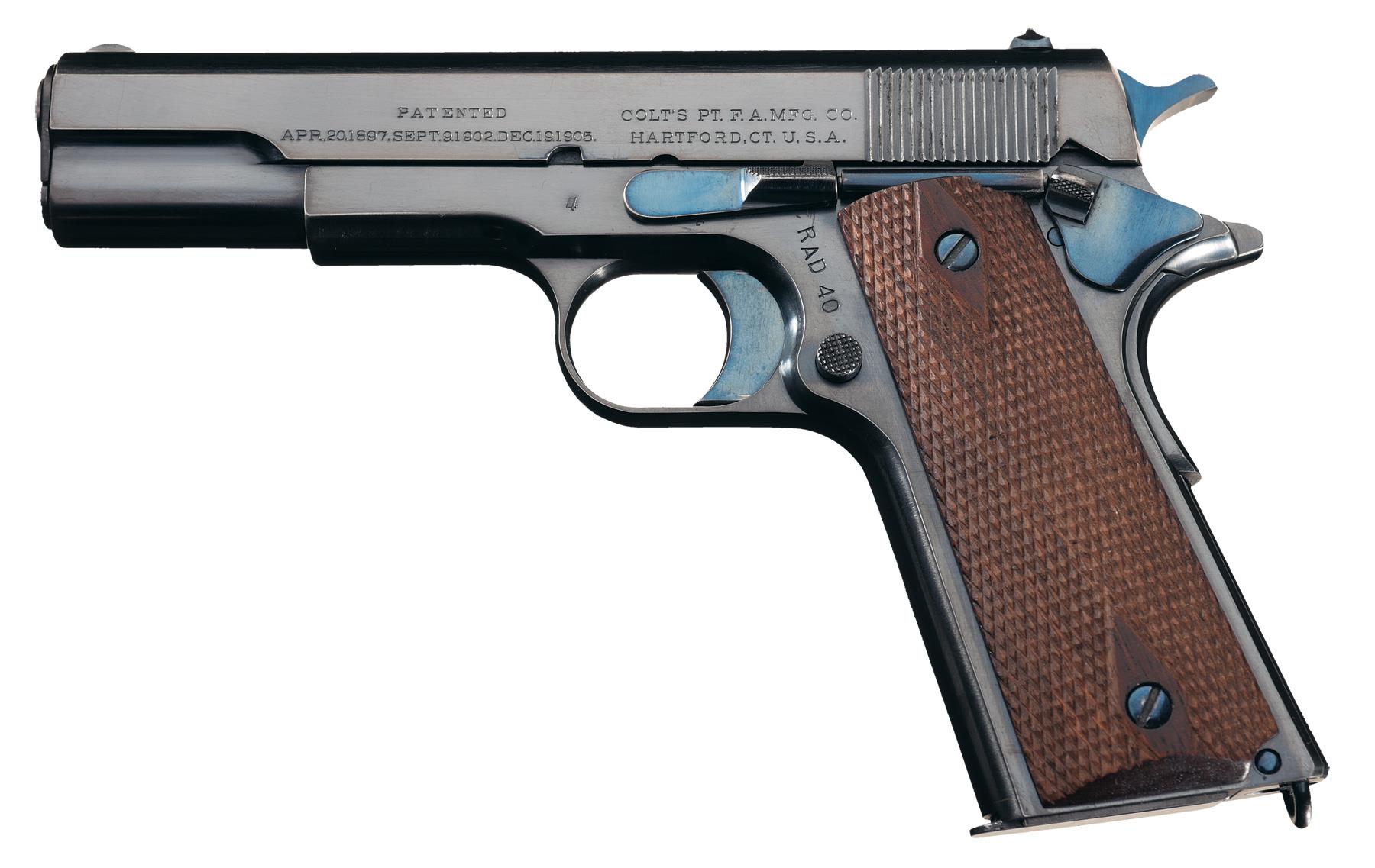 Experimental Colt Model 1910 9.8 MM Pistol Serial Number 4 | Rock ...