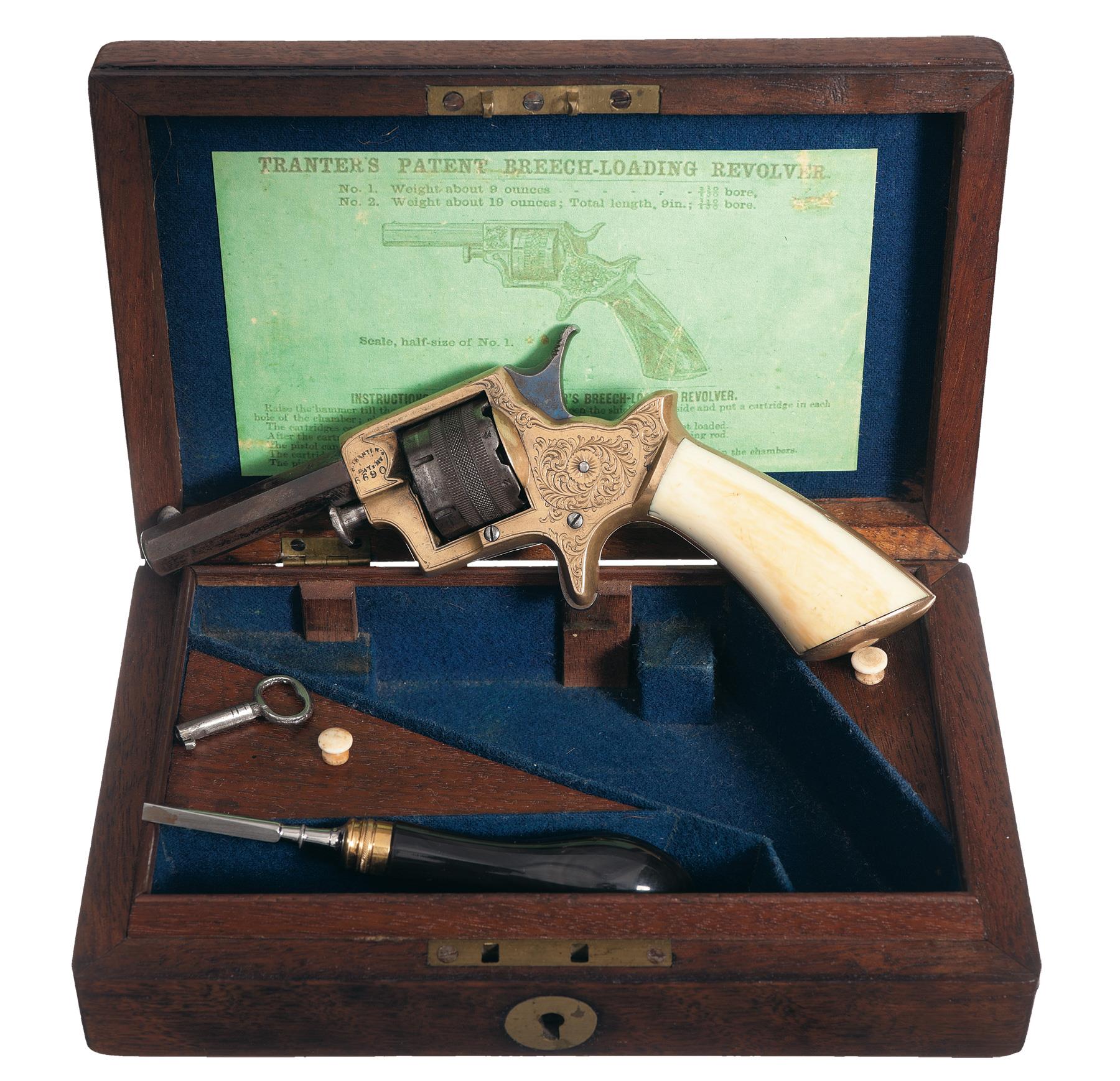 Cased Engraved Tranter's Patent Breech Loading Revolver | Rock Island ...
