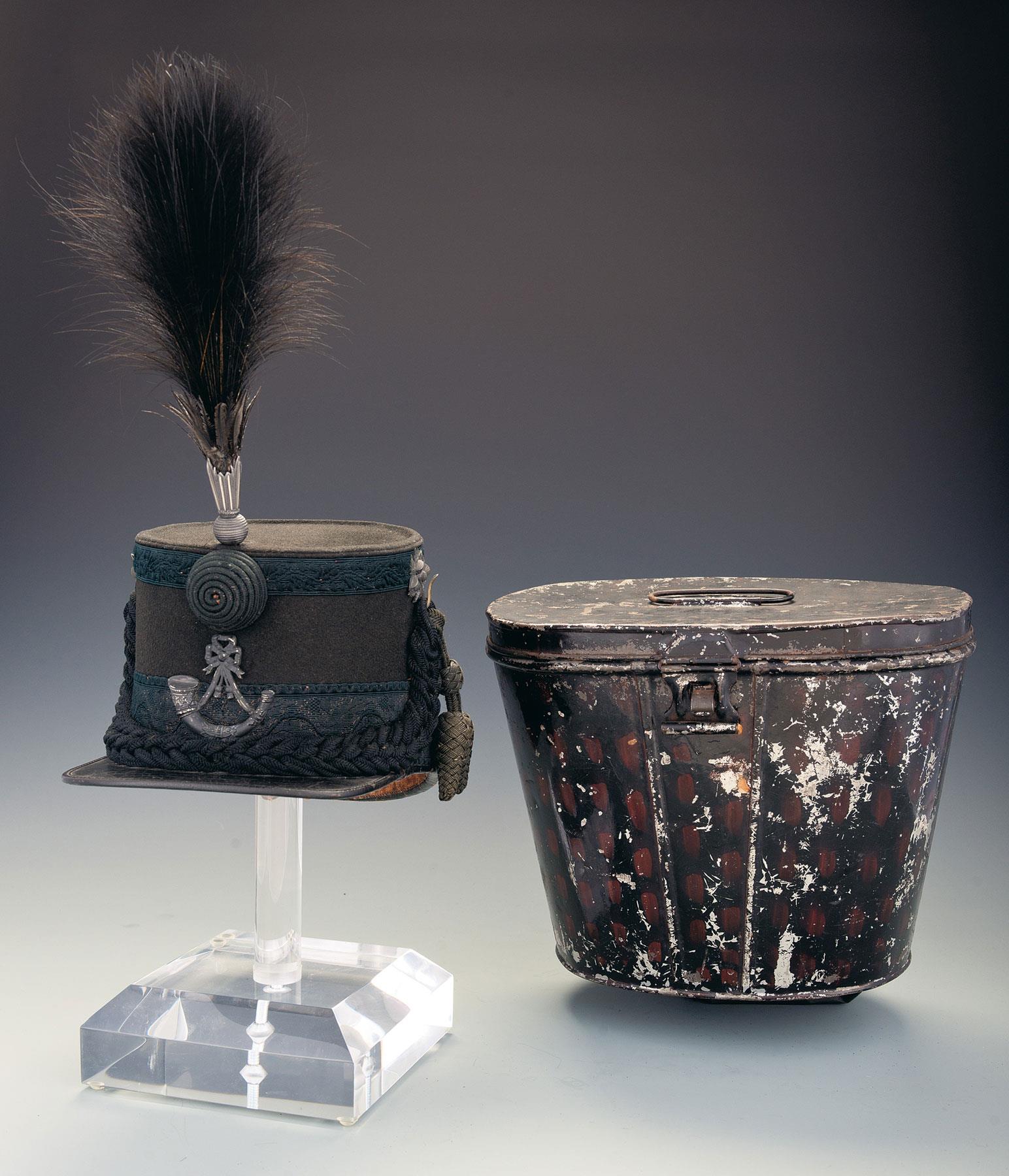 Cameronian Rifles Officer's Shako with Storage Tin | Rock Island Auction