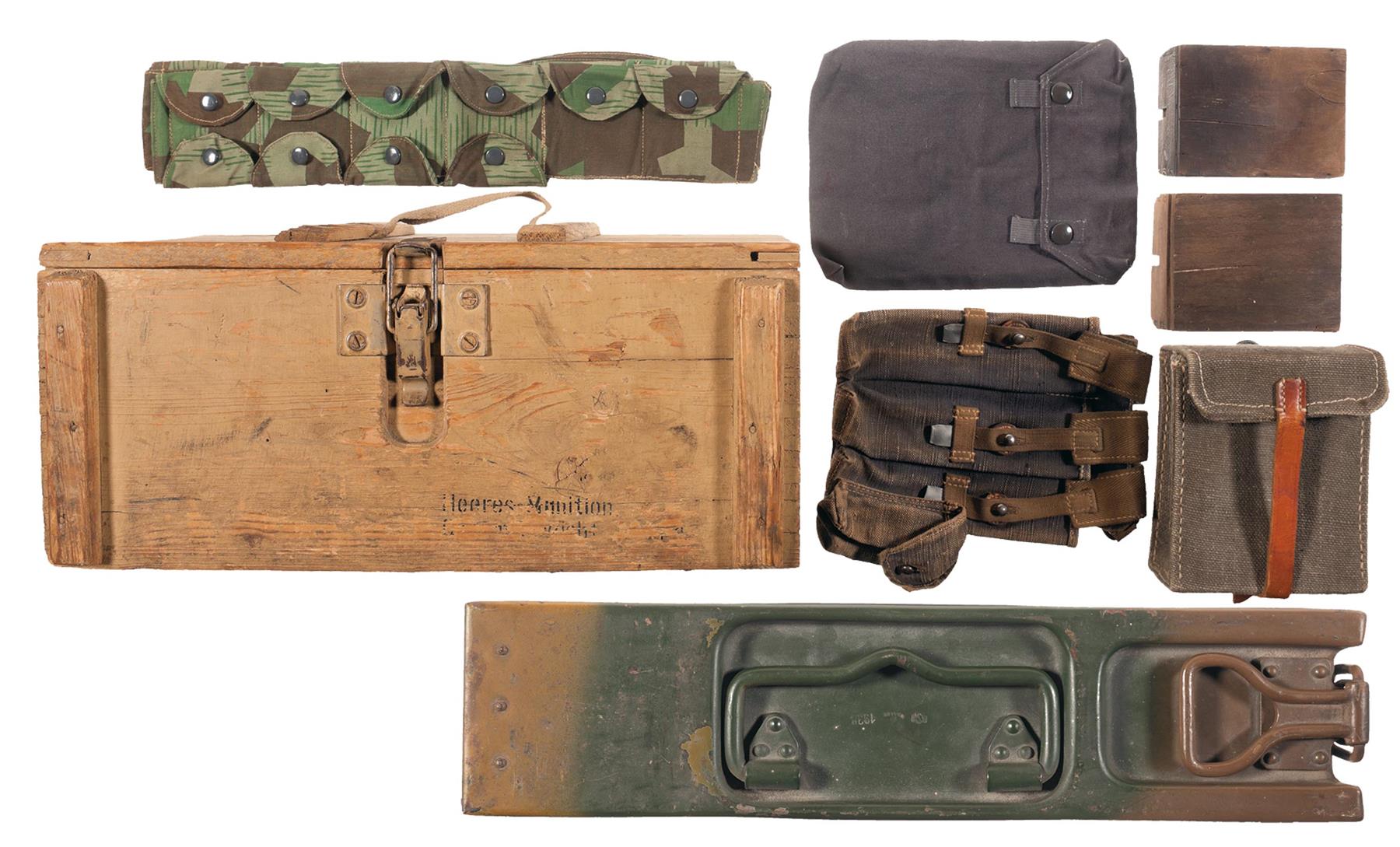 Two German Cases and Assorted Wehrmacht Accoutrements | Rock Island Auction