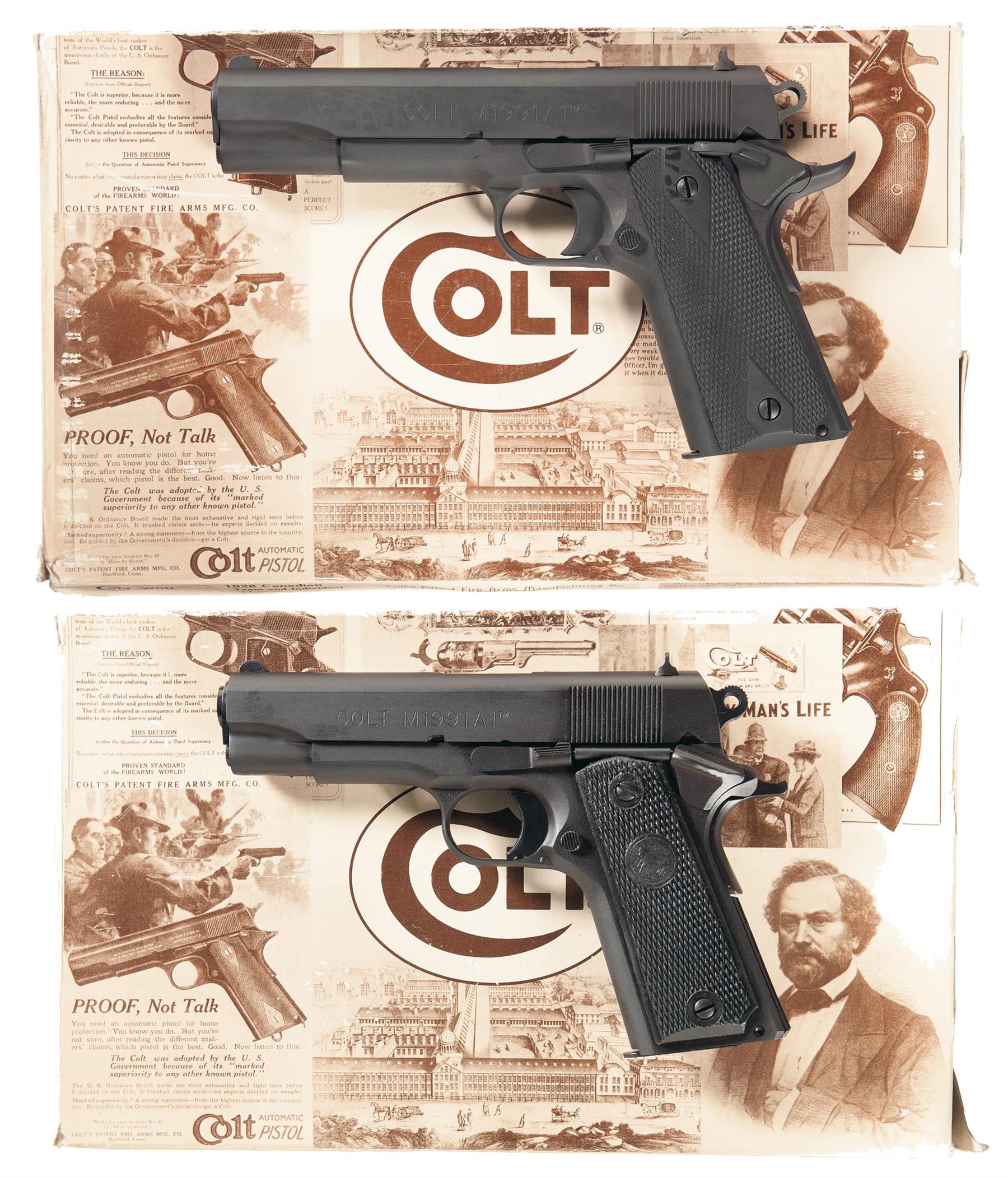 Two Colt Model 1991A1 Semi-Automatic Pistols w/ Cases | Rock Island Auction