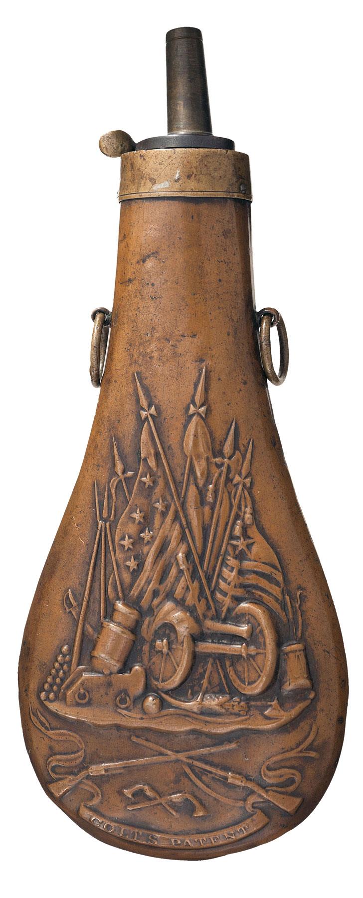 Large Colts Patent Powder Flask | Rock Island Auction