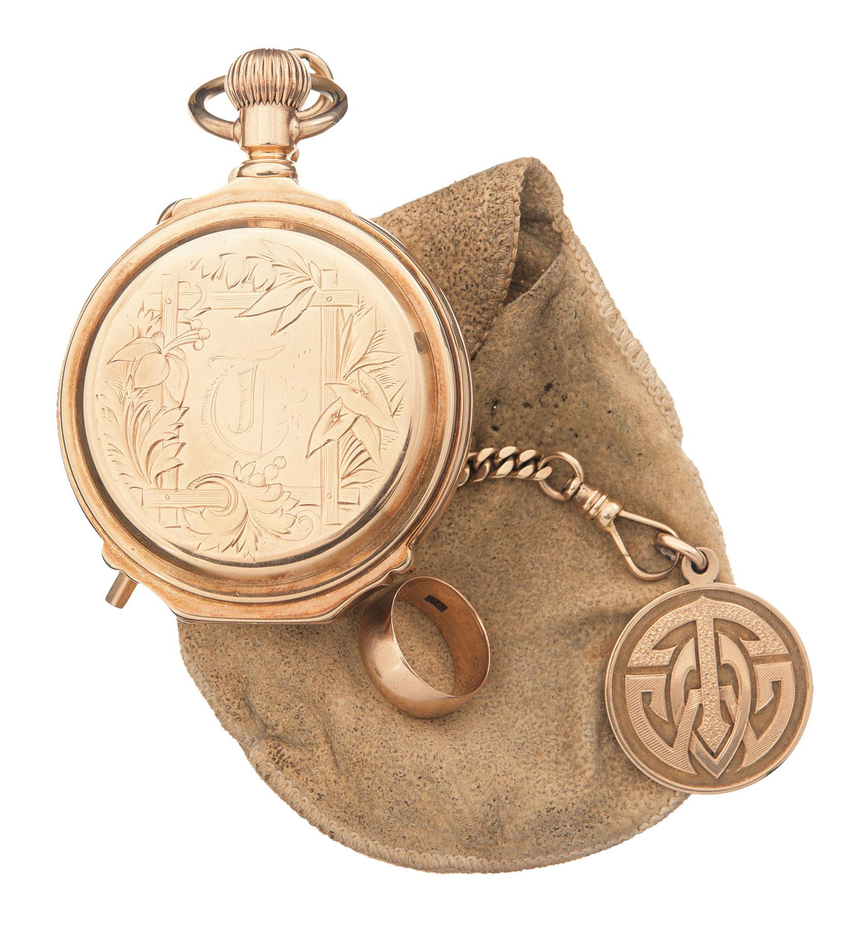 Historic Gold Pocket Watch and Ring | Rock Island Auction