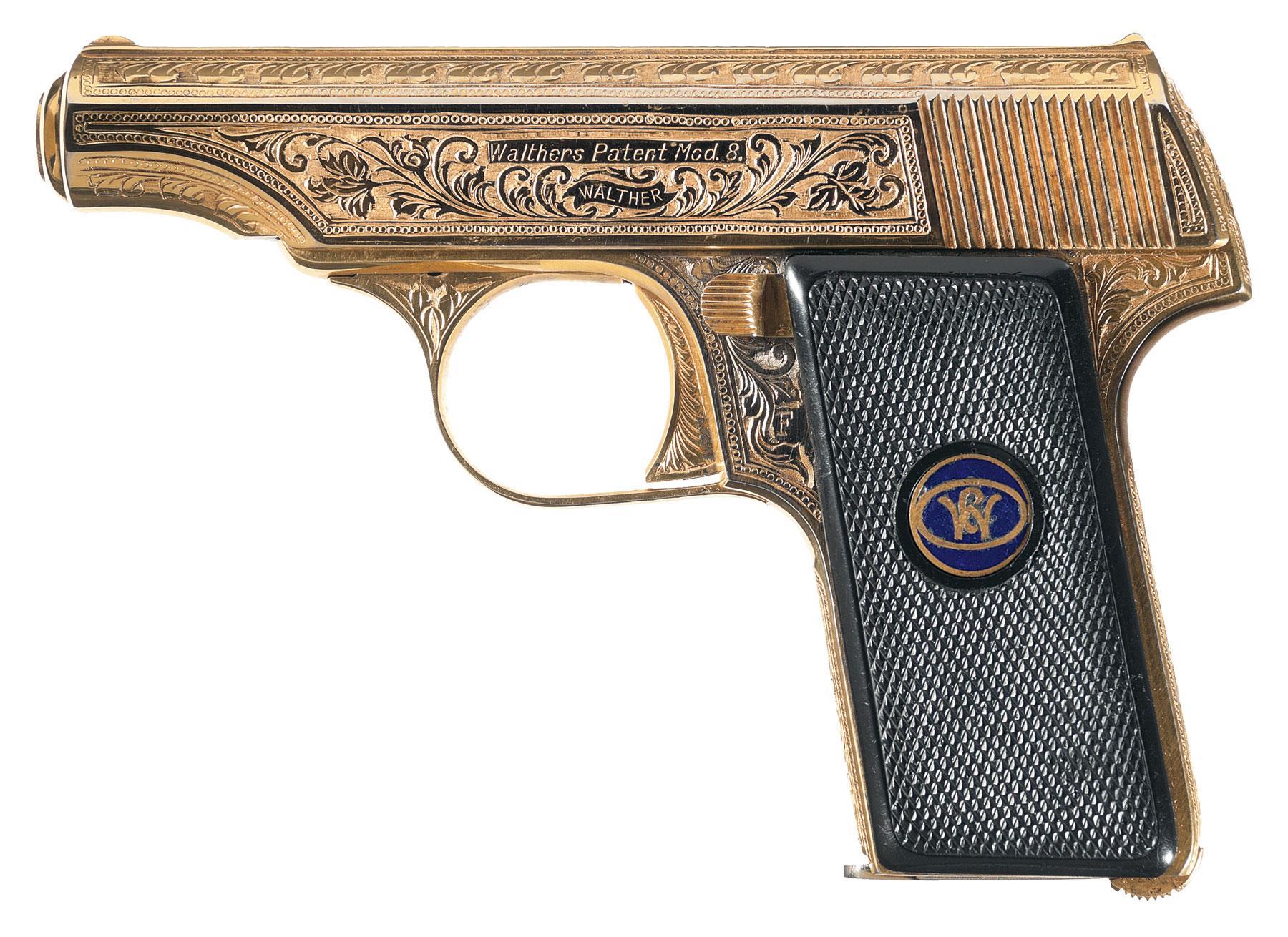 Scarce Engraved Walther Model 8 Pocket Pistol | Rock Island Auction