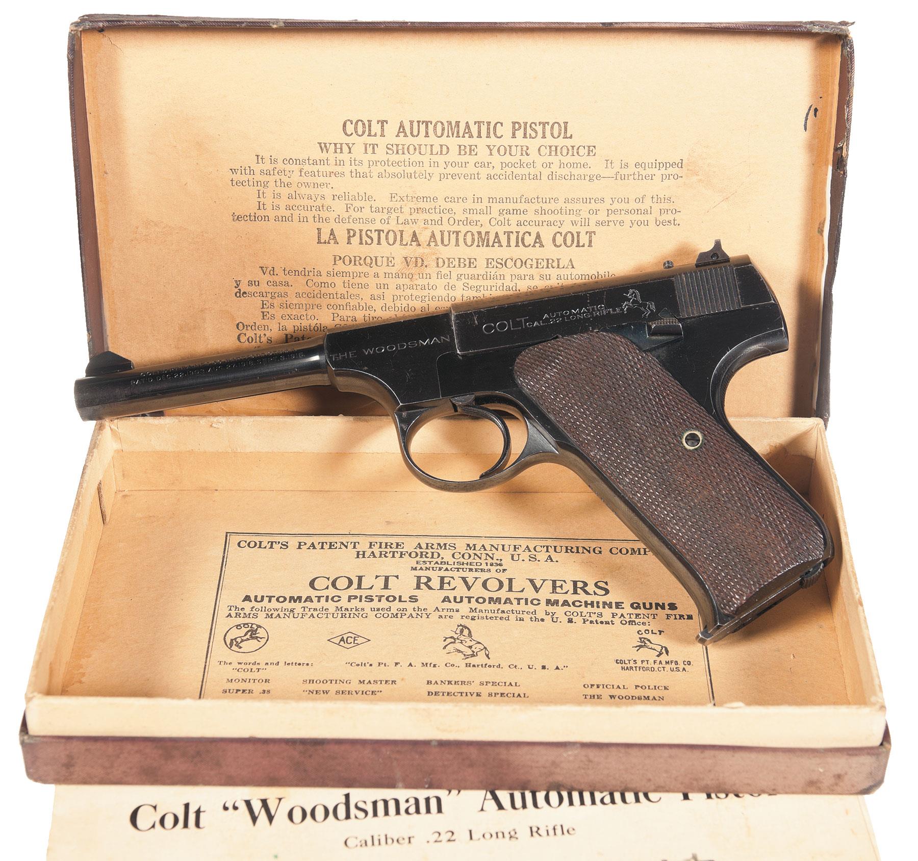 Colt First Series Woodsman Semi-Automatic Pistol with Box | Rock Island ...