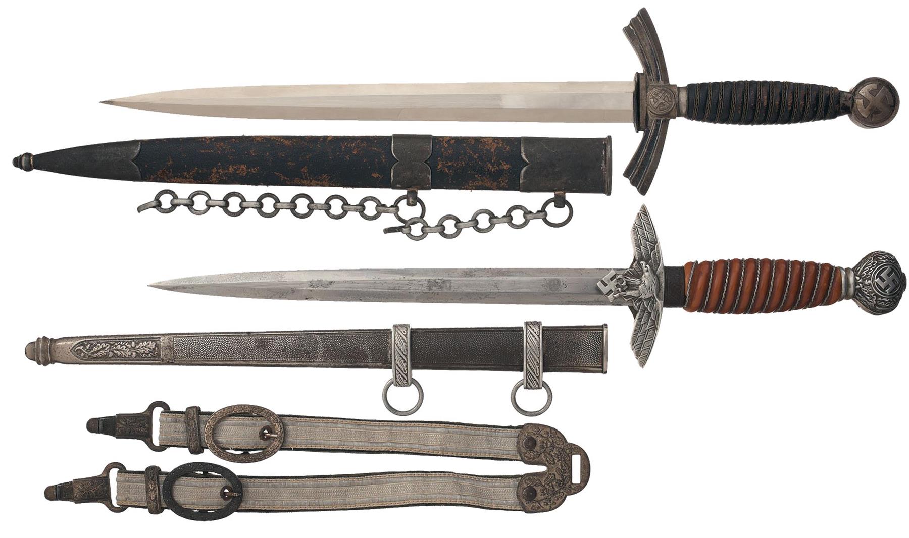 First and Second Model Luftwaffe Daggers with Sheaths | Rock Island Auction