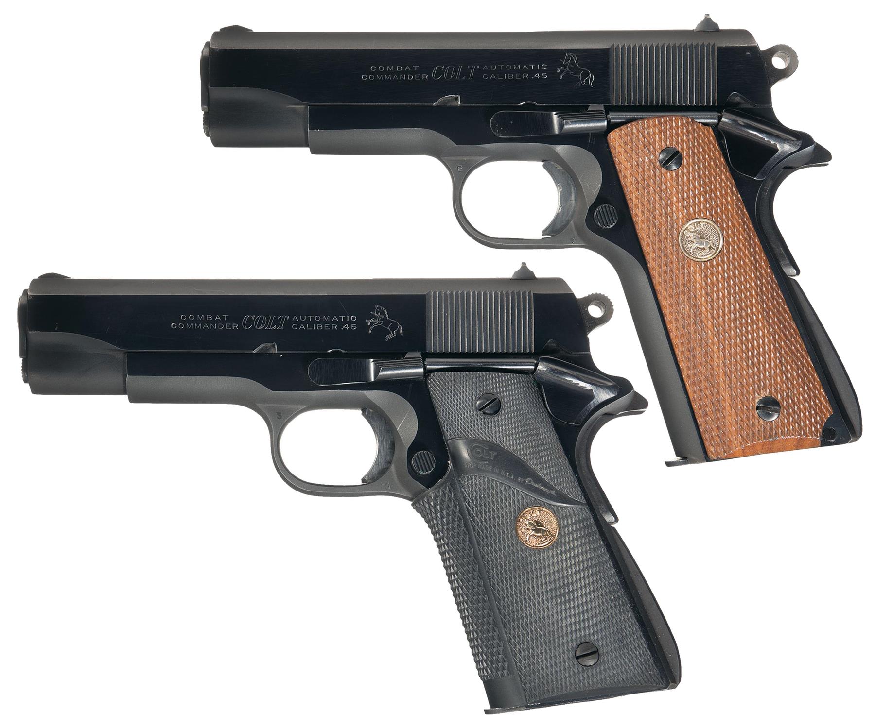 Two Colt Combat Commander Semi-Automatic Pistols | Rock Island Auction