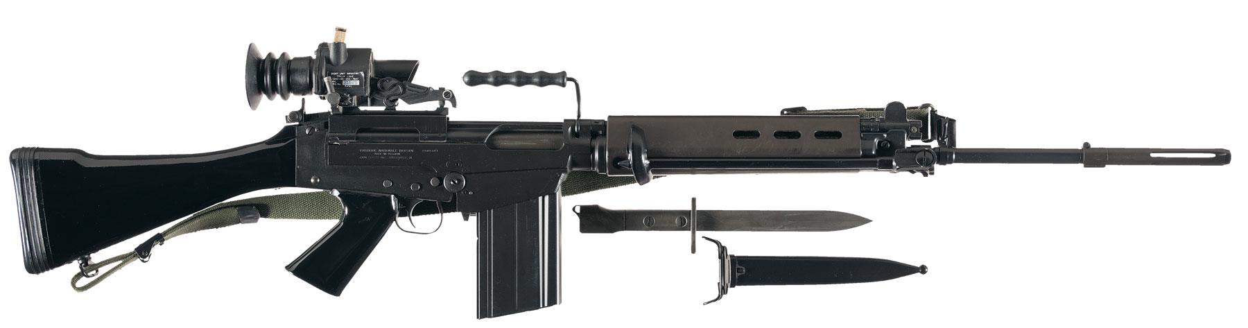 Fabrique Nationale FAL Semi-Automatic Rifle with Scope and Bayon | Rock ...