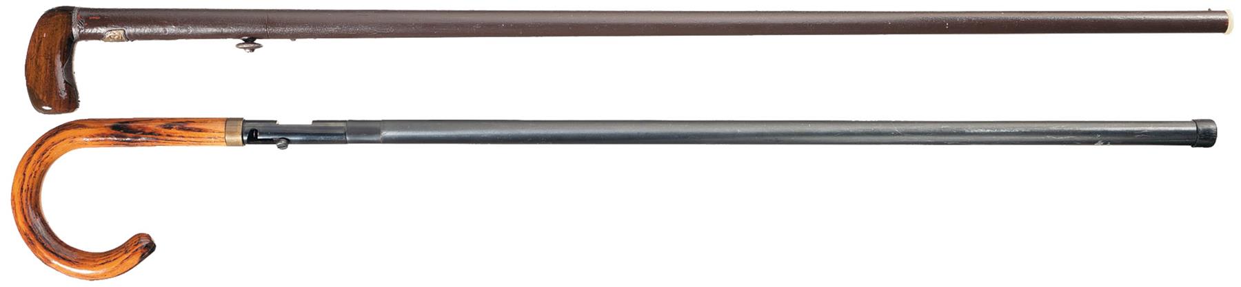 Two Antique Percussion Cane Guns | Rock Island Auction