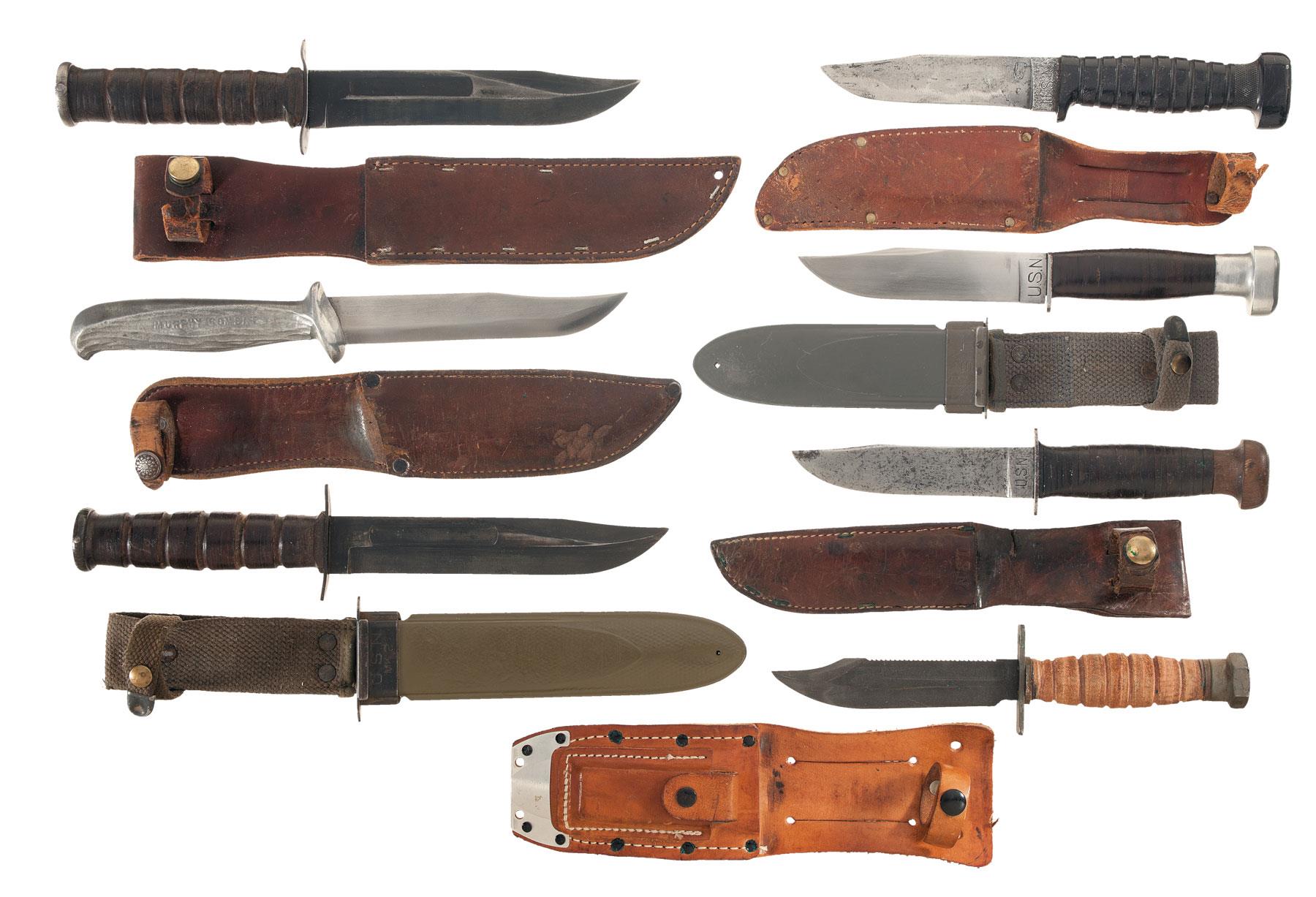 U.S. Issue Military Style Knives with Sheaths | Rock Island Auction