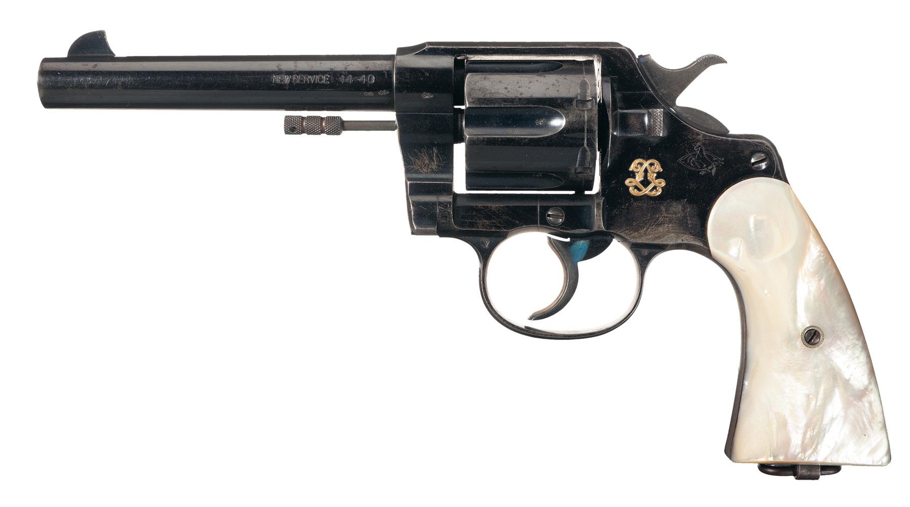 Gold Inlaid Colt New Service Double Action Revolver | Rock Island Auction