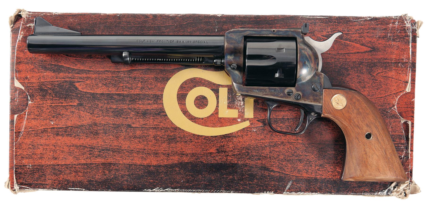 Colt New Frontier Single Action Army Flat Top Revolver with Box | Rock ...