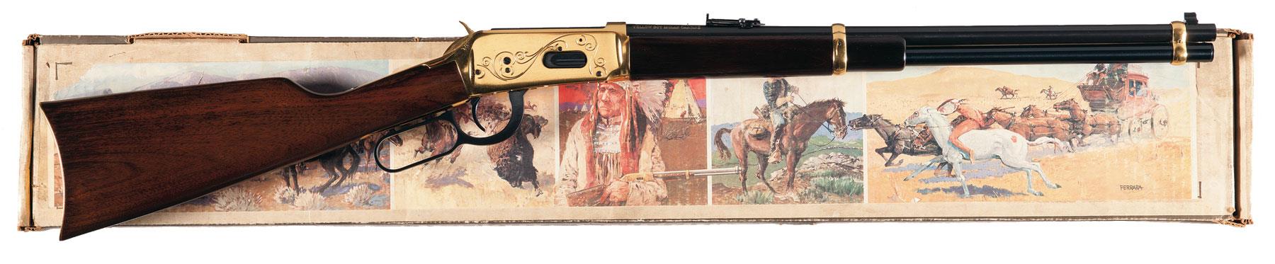 Winchester Model 94 Yellow Boy Indian Commemorative Carbine with | Rock ...