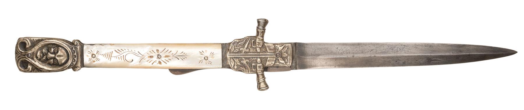French Style Folding Dirk with Martial Themed Furniture and Inci | Rock ...