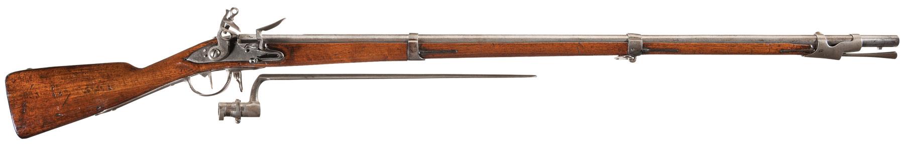 18th Century French Military Flintlock Musket with Bayonet | Rock ...