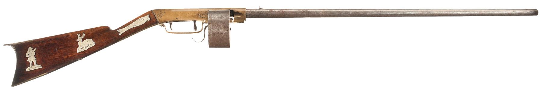 Very Rare Hall Fifteen-Round Percussion Revolving Rifle | Rock Island ...