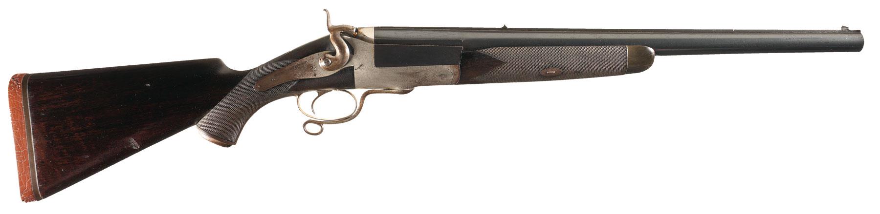 Massive William Moore & Grey Back Action Hammer Shotgun | Rock Island ...