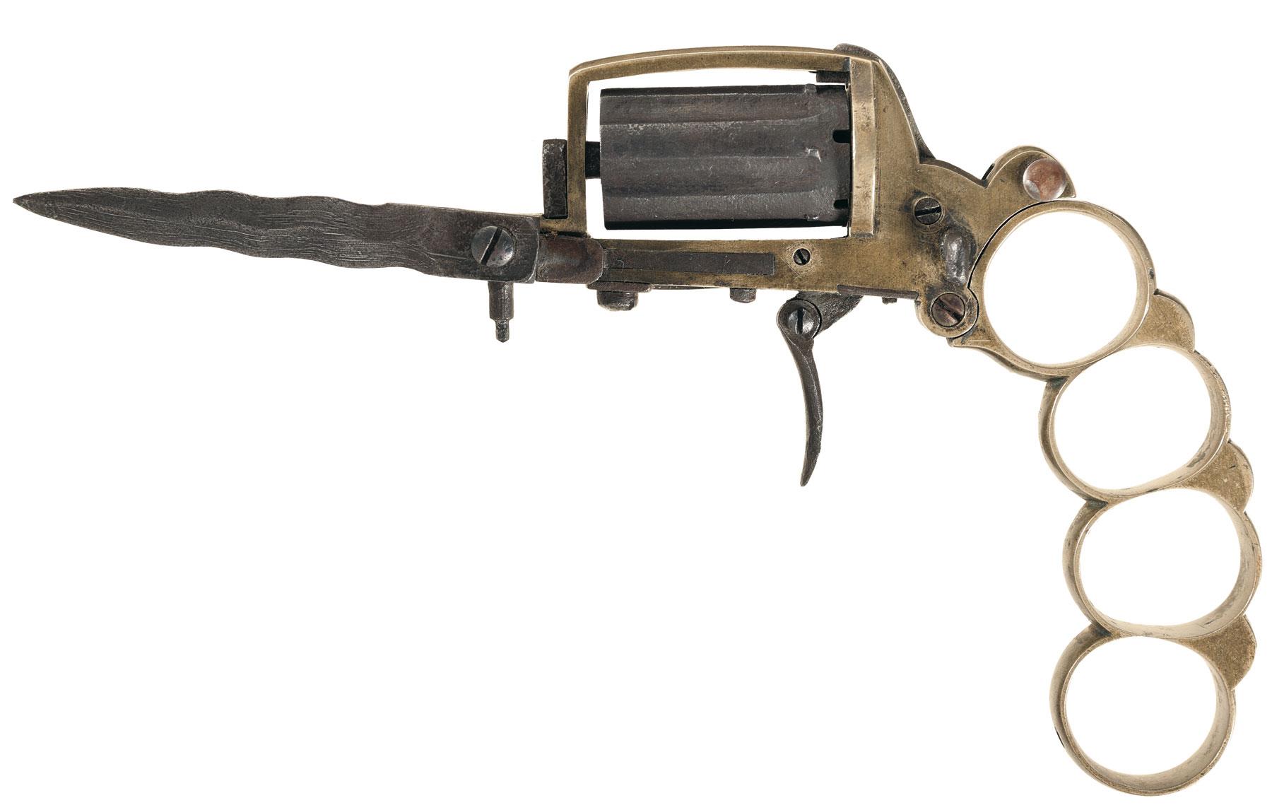 Dolne Mark Apache Style Double Action Pinfire Knife Revolver | Rock ...