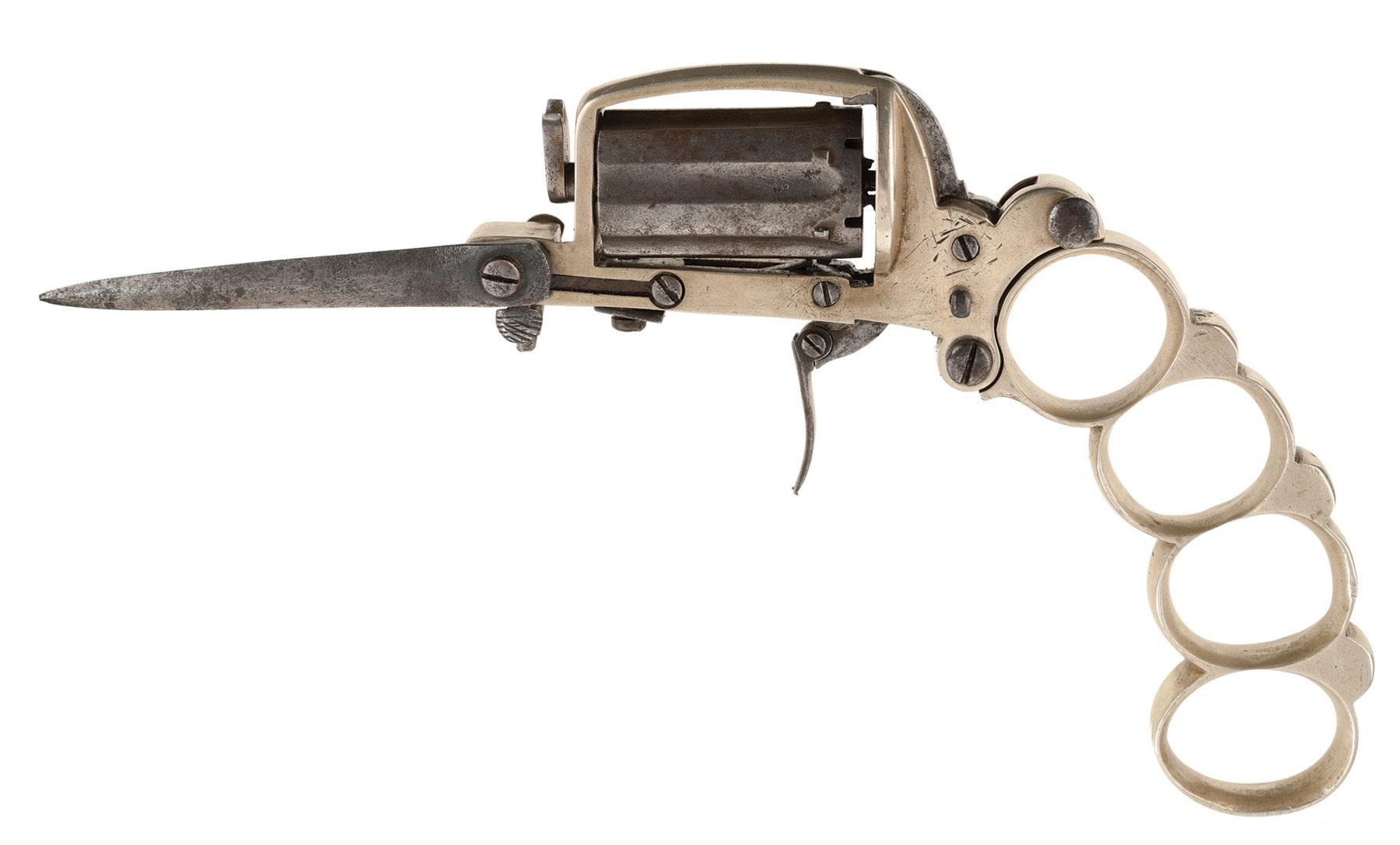 Dolne Patent Apache Double Action Pinfire Knife Revolver | Rock Island ...