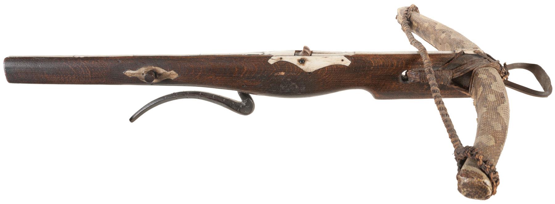 Victorian Crossbow with Bone and Snakeskin Accents, Matching Qui | Rock ...