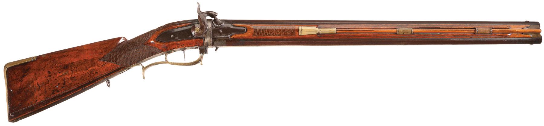 Swivel Breech Superposed Double Barrel Percussion Jaeger Rifle | Rock ...