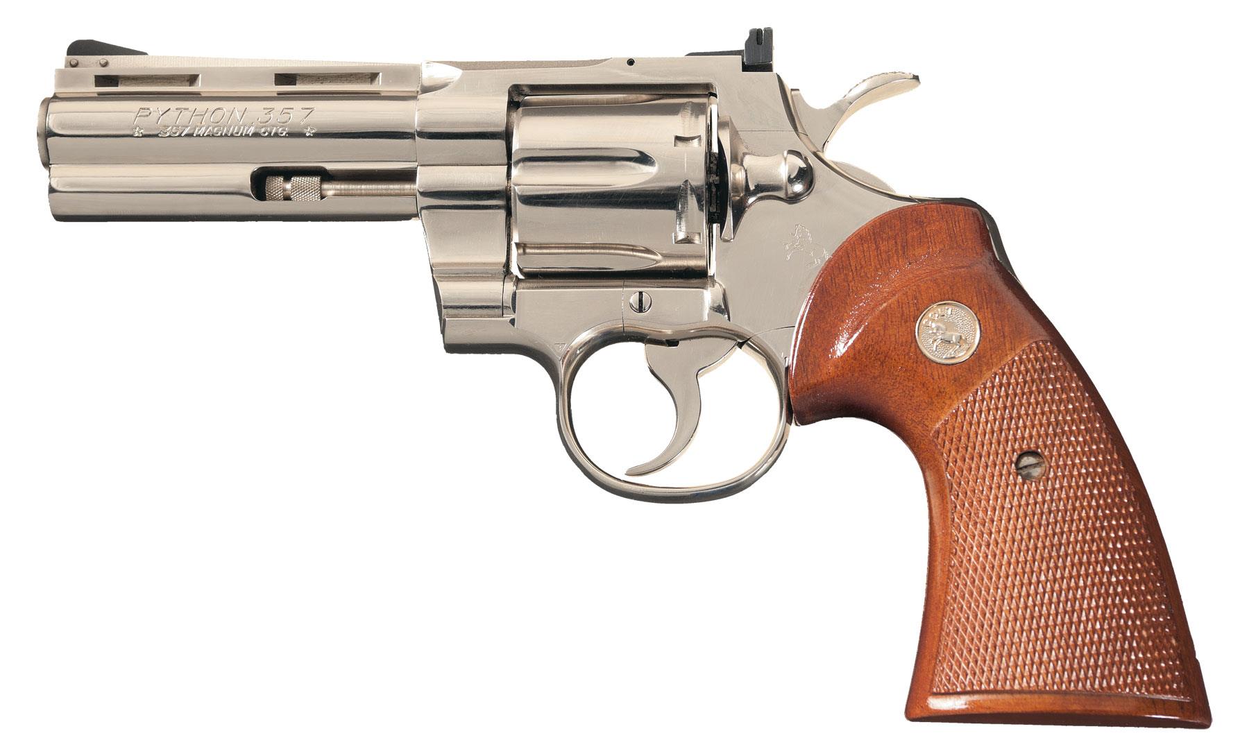Nickel Plated Colt Python Double Action Revolver | Rock Island Auction