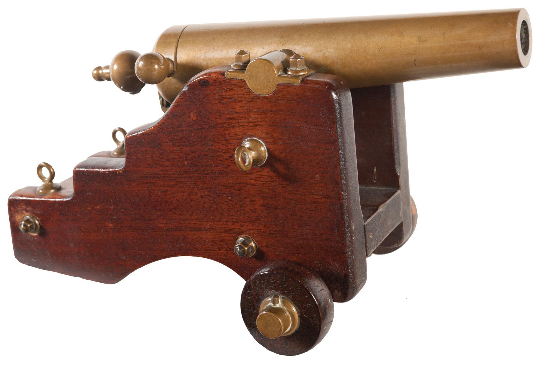 Brown 10 Gauge Breech Loading Signal Cannon With Carriage Rock Island Brown 10 Gauge Breech Loading Signal Cannon With Carriage Rock Island