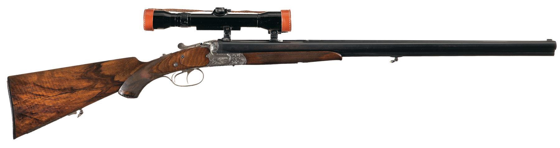 Engraved German Drilling with Scope | Rock Island Auction
