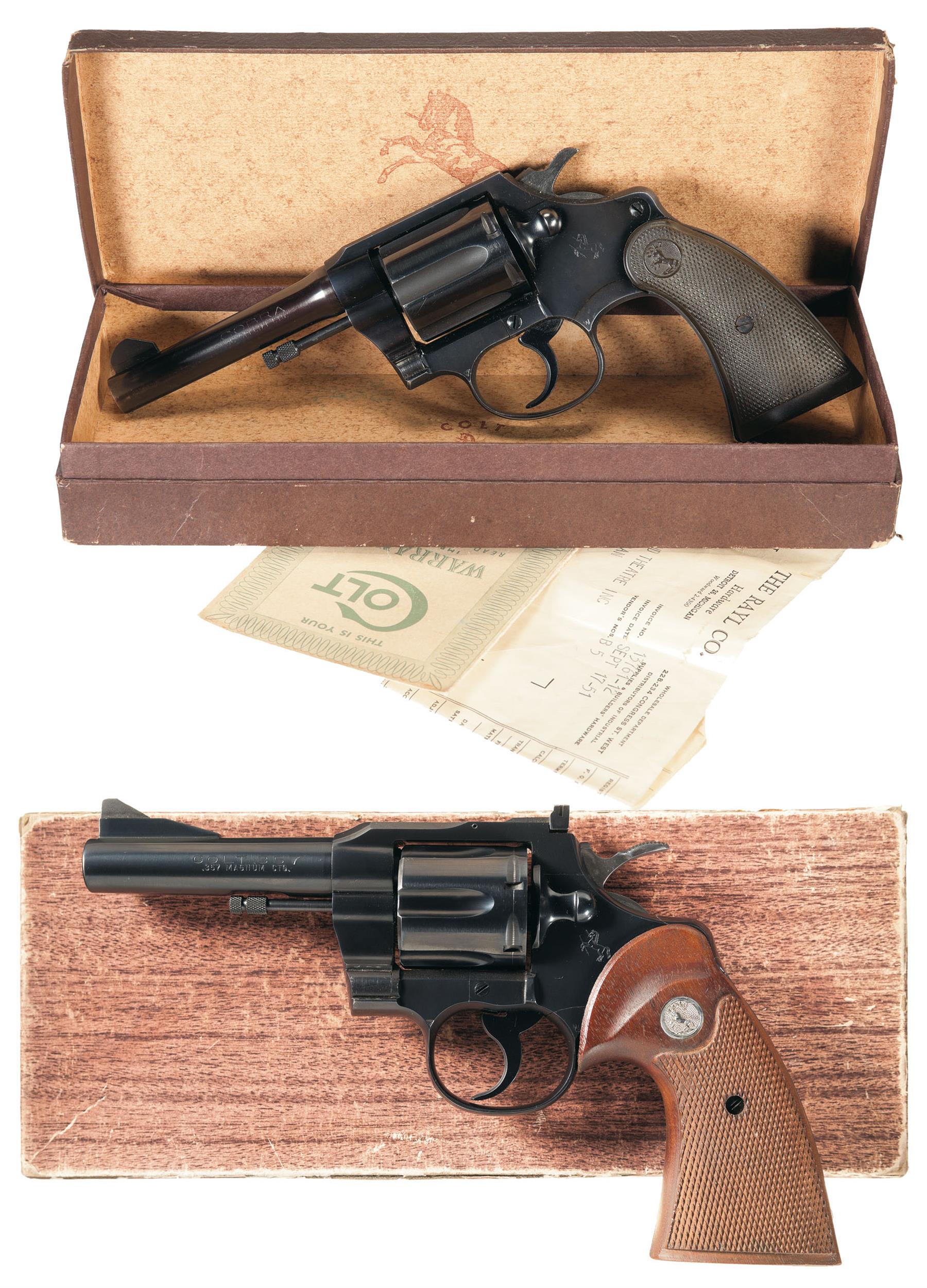 Two Colt DA Revolvers w/ Factory Boxes | Rock Island Auction