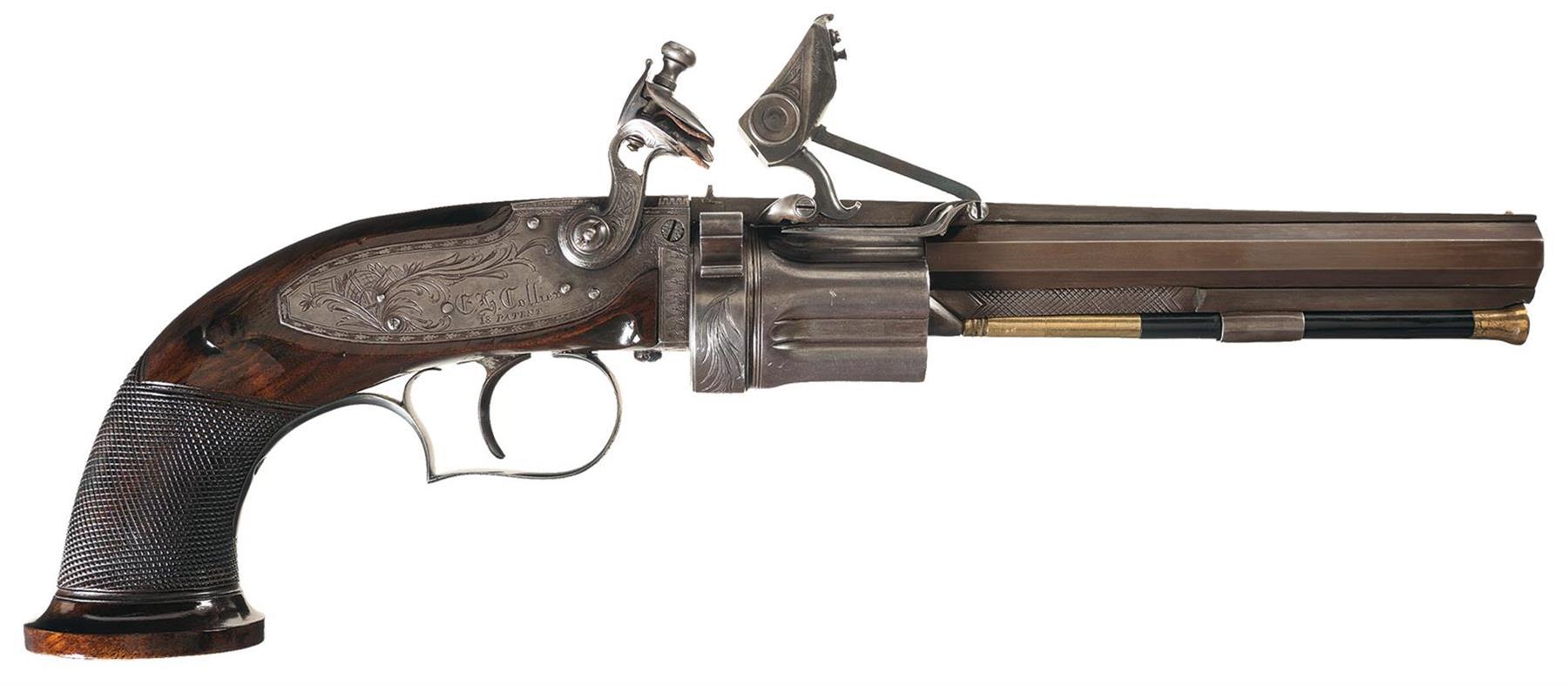 Rare Collier Five-Chamber Flintlock Revolver | Rock Island Auction