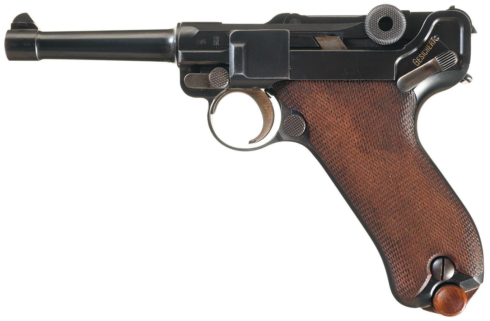 Unique DWM Model 1908 Commercial Navy Proofed Luger Pistol | Rock ...