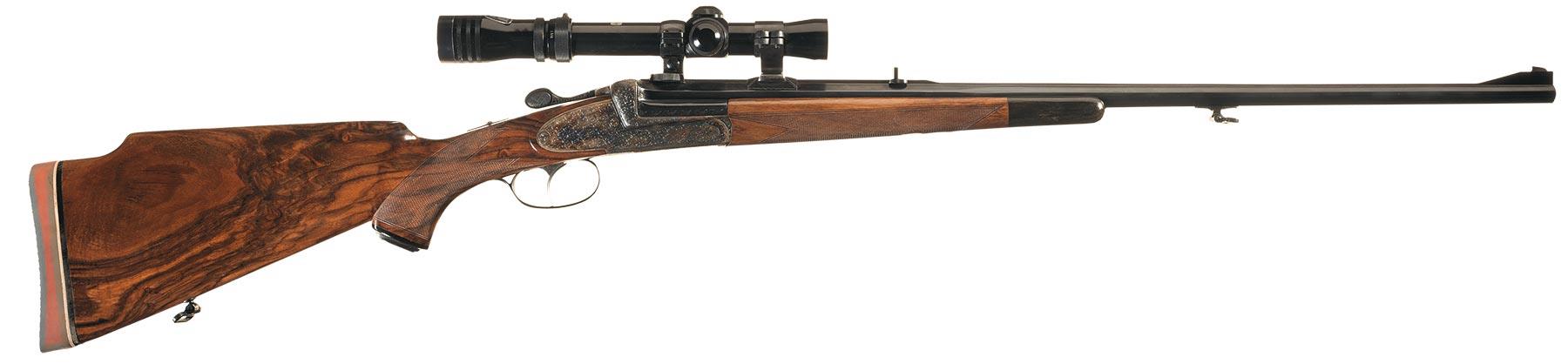 Engraved Ludwig Borovnik Single Shot Rifle with Scope | Rock Island Auction