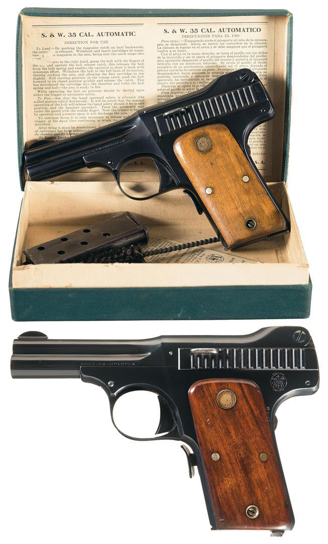Two Smith & Wesson .35 Caliber Semi-Automatic Pistols | Rock Island Auction