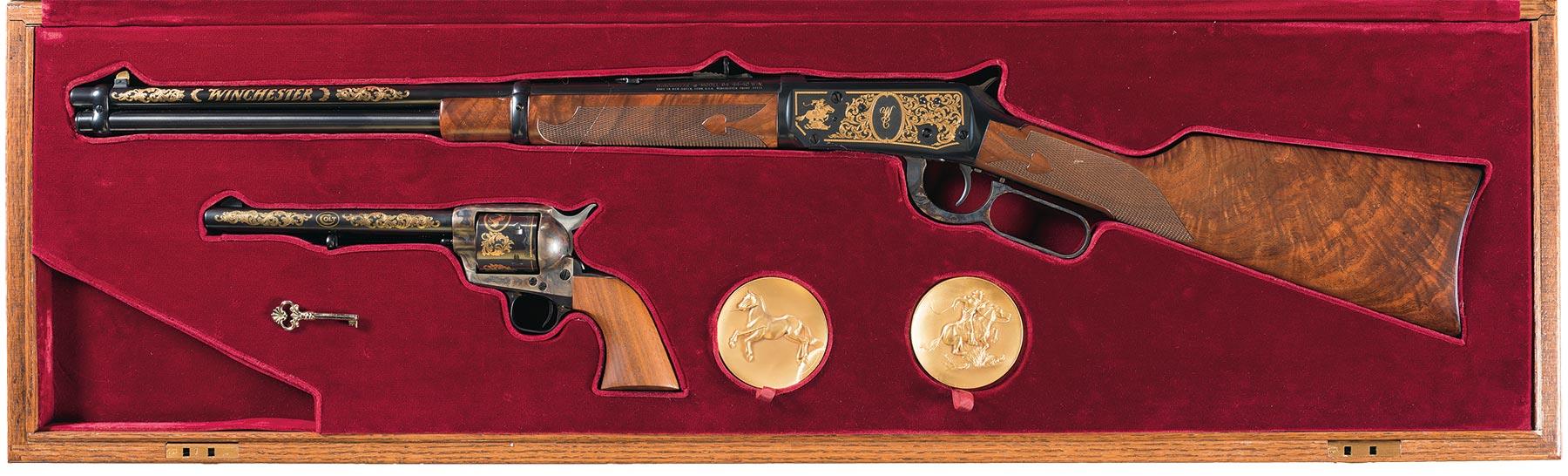 Colt Winchester Commemorative Set w/ Shared Display Case and Com | Rock ...