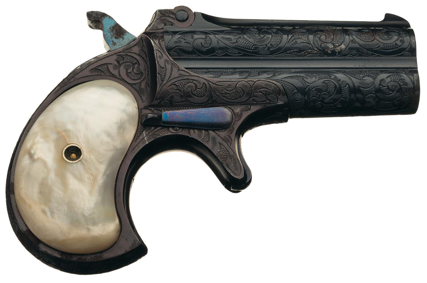 Engraved Remington Type II Over/Under Derringer with Pearl Grips | Rock ...