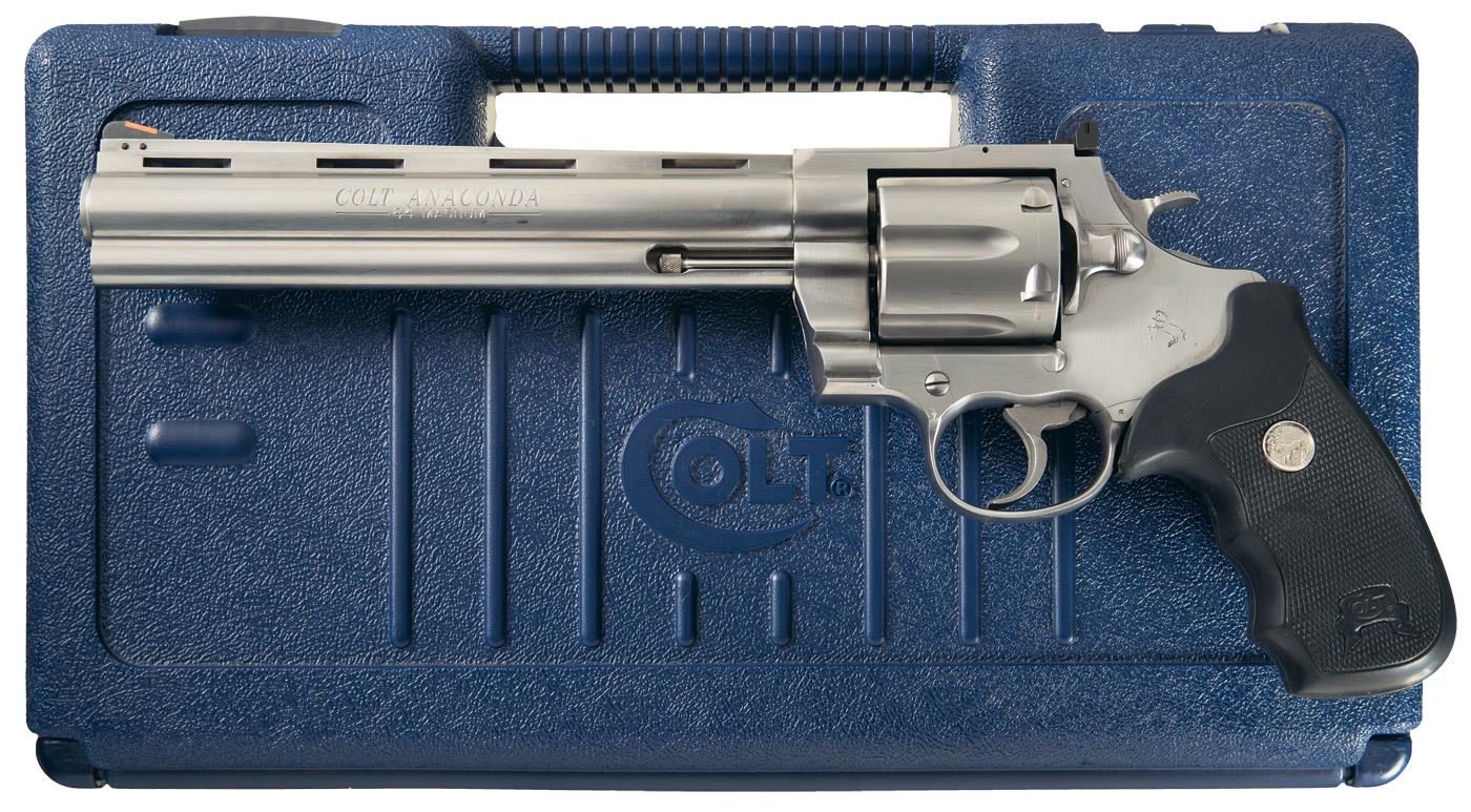 Stainless Colt Anaconda Double Action Revolver with Case | Rock Island ...