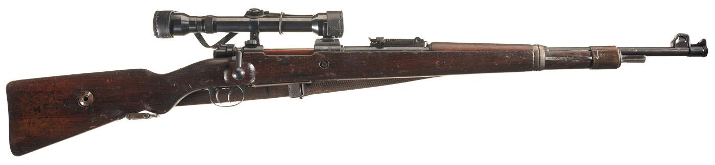 Mauser 98K Double Claw Type Scoped Rifle with Commercial Scope | Rock ...