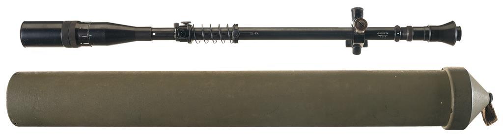 'USMC-SNIPER' Marked Unertl 8 Power Scope with Micarta Case | Rock ...