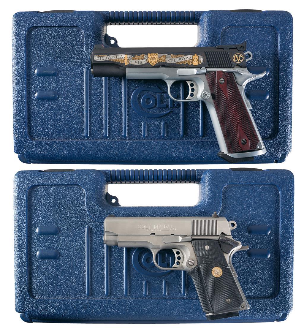Two Colt 1911 Style Semi-Automatic Pistols w/ Cases | Rock Island Auction