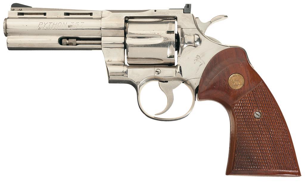 Nickel Plated Colt Python Double Action Revolver | Rock Island Auction