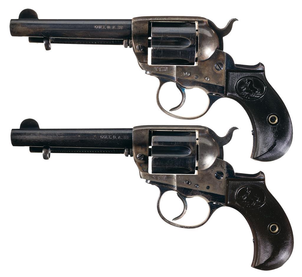 Collector's Set Of A Pair of Colt Lightning Model 1877 DA Revolv | Rock ...
